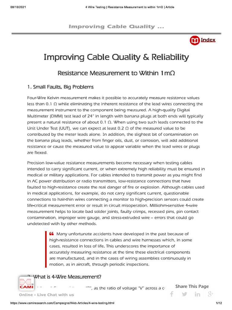 Four-Wire Kelvin measurement | PDF