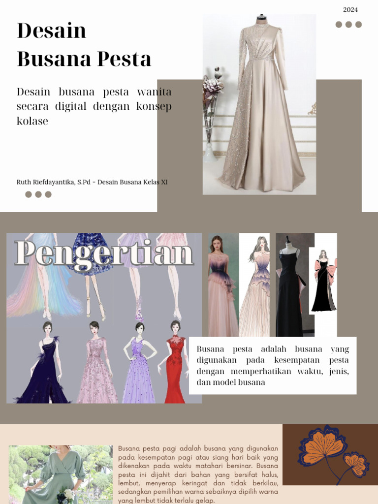 Desain Busana Pesta Wanita Digital | PDF