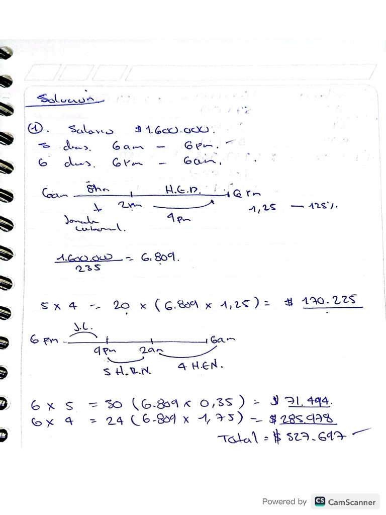 Electiva 2 Liquidación Horas Extras | PDF