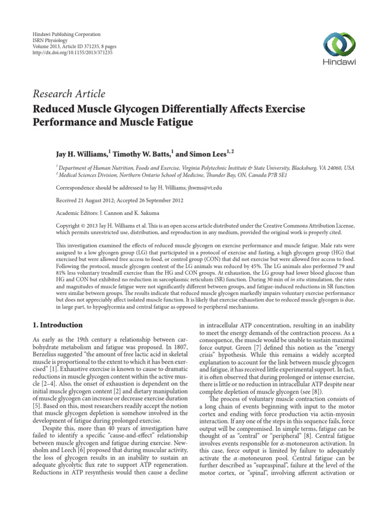 371235 | PDF | Glycogen | Skeletal Muscle