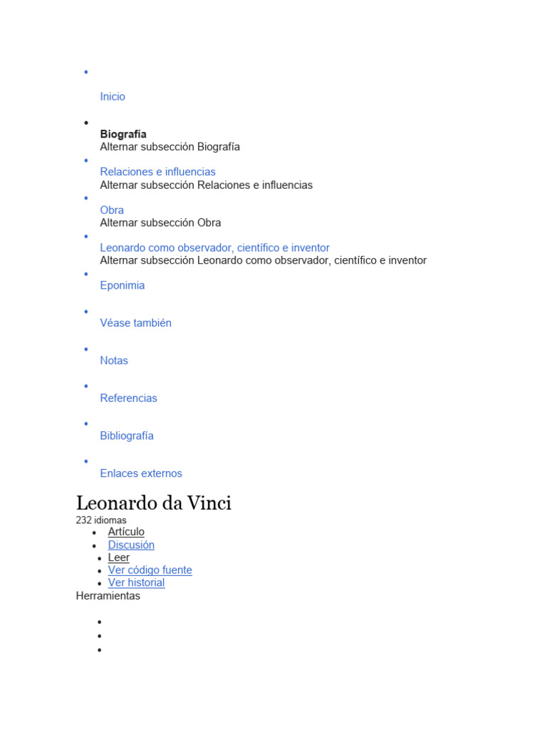 Leonardo Da Vin Ci | Descargar gratis PDF | Leonardo Da Vinci