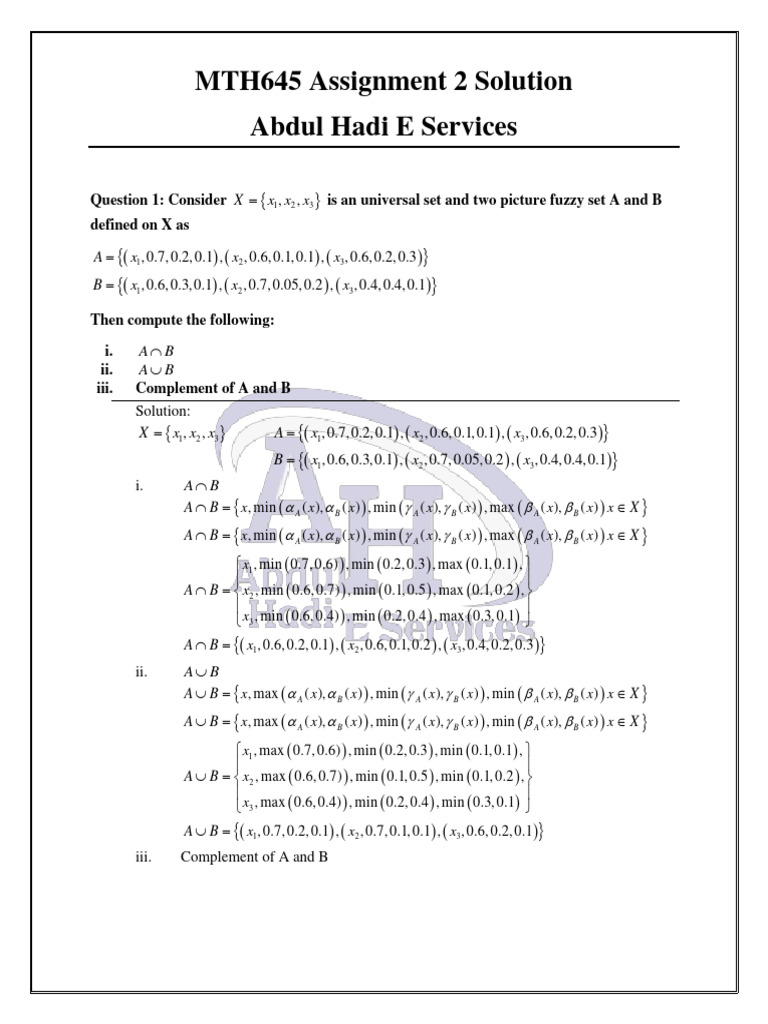 MTH645 Assignmetn Solution Abdul Hadi e Services | PDF