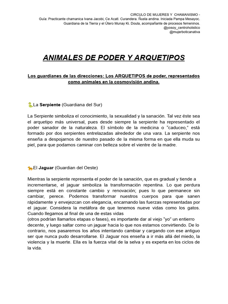 Animales de Poder en Chamanismo | PDF | Chamanismo | Amor