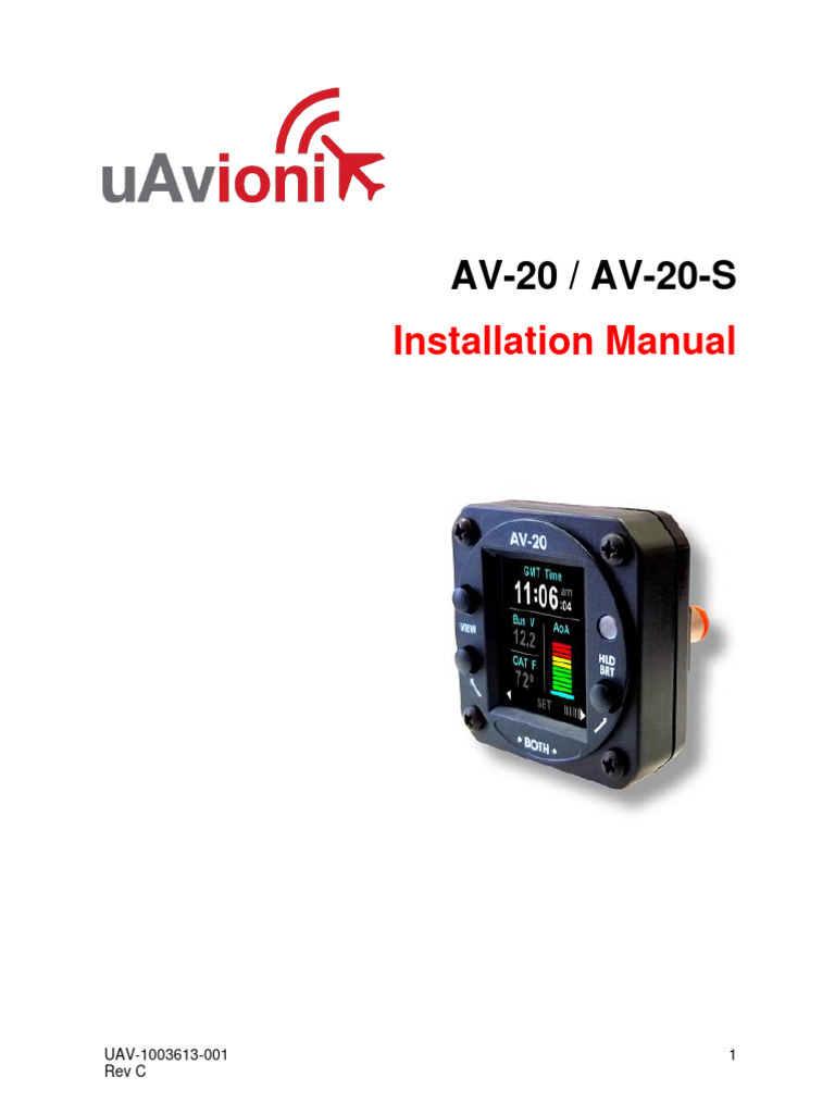 AV-20 Installation Manual UAV-1003613-001 Rev C | PDF | Business ...