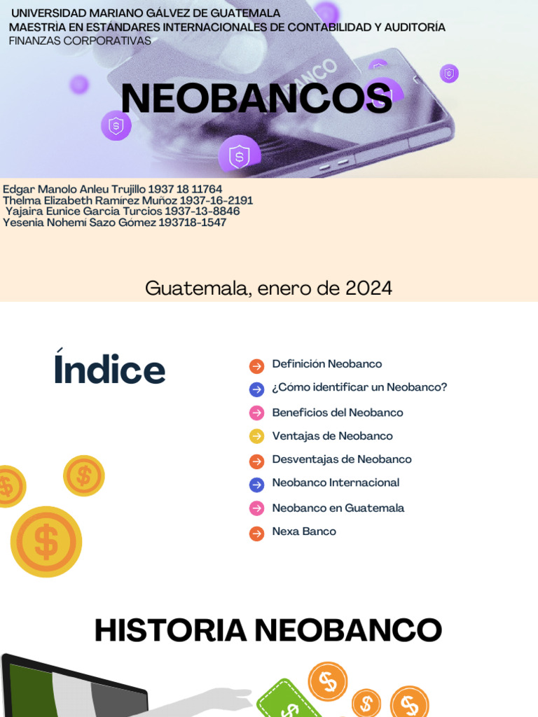 Presentación Neobanco | PDF | Bancos | Software de la aplicacion