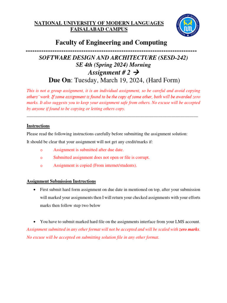 SDA Assignment 2 Spring 2024 | PDF | Computers