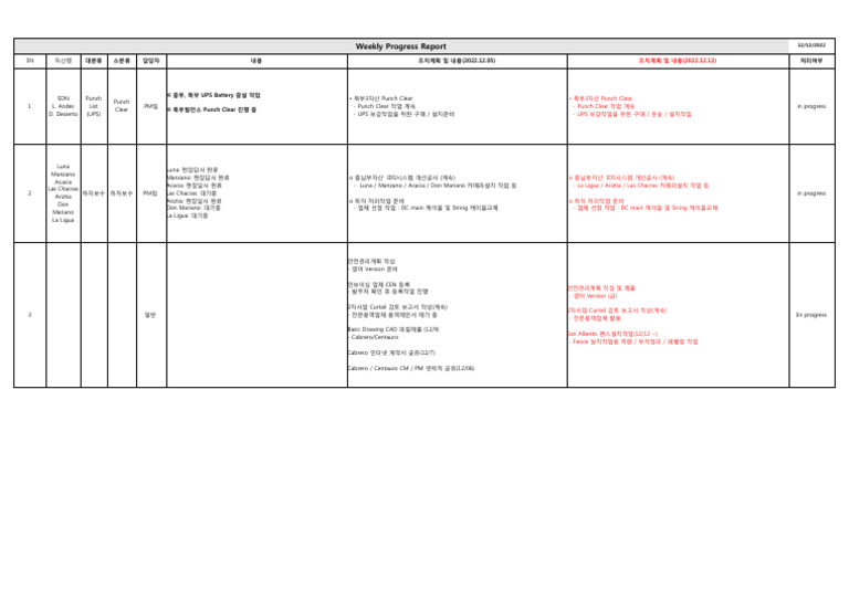 Weekly Progress Report - 22Y12M12D | PDF