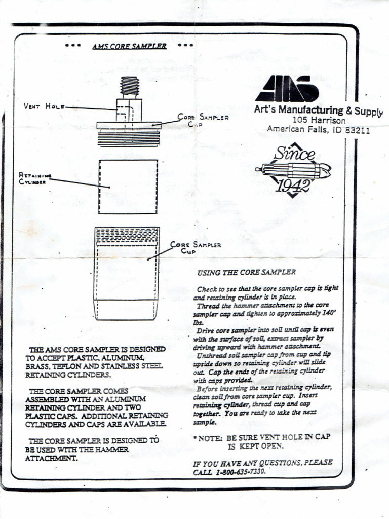AMS Core Sampler | PDF