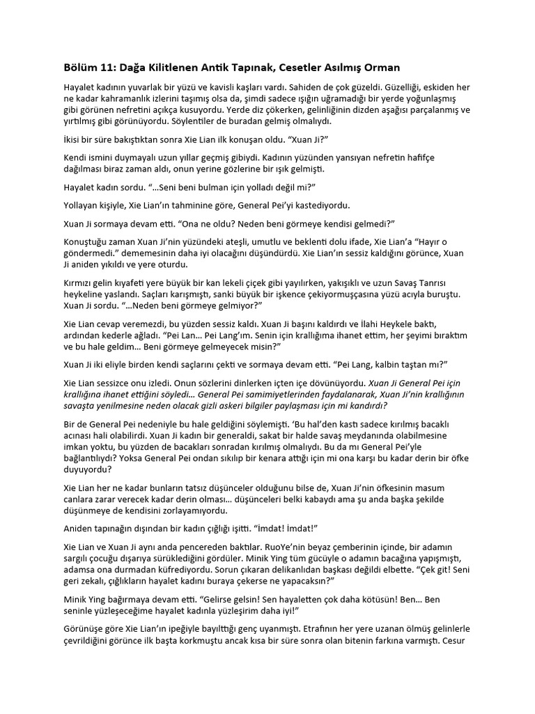Kitap 1, Bölüm 11, Dağa Kilitlenen Antik Tapınak, Cesetler Asılmış Orman | PDF