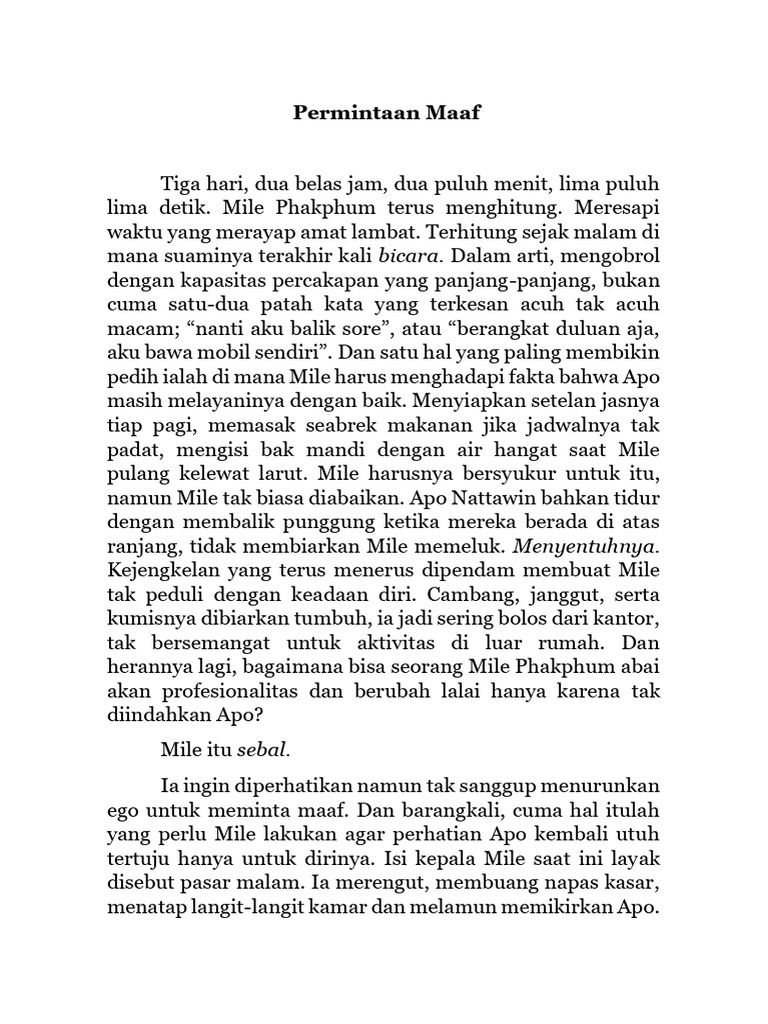 Permintaan Maaf | PDF