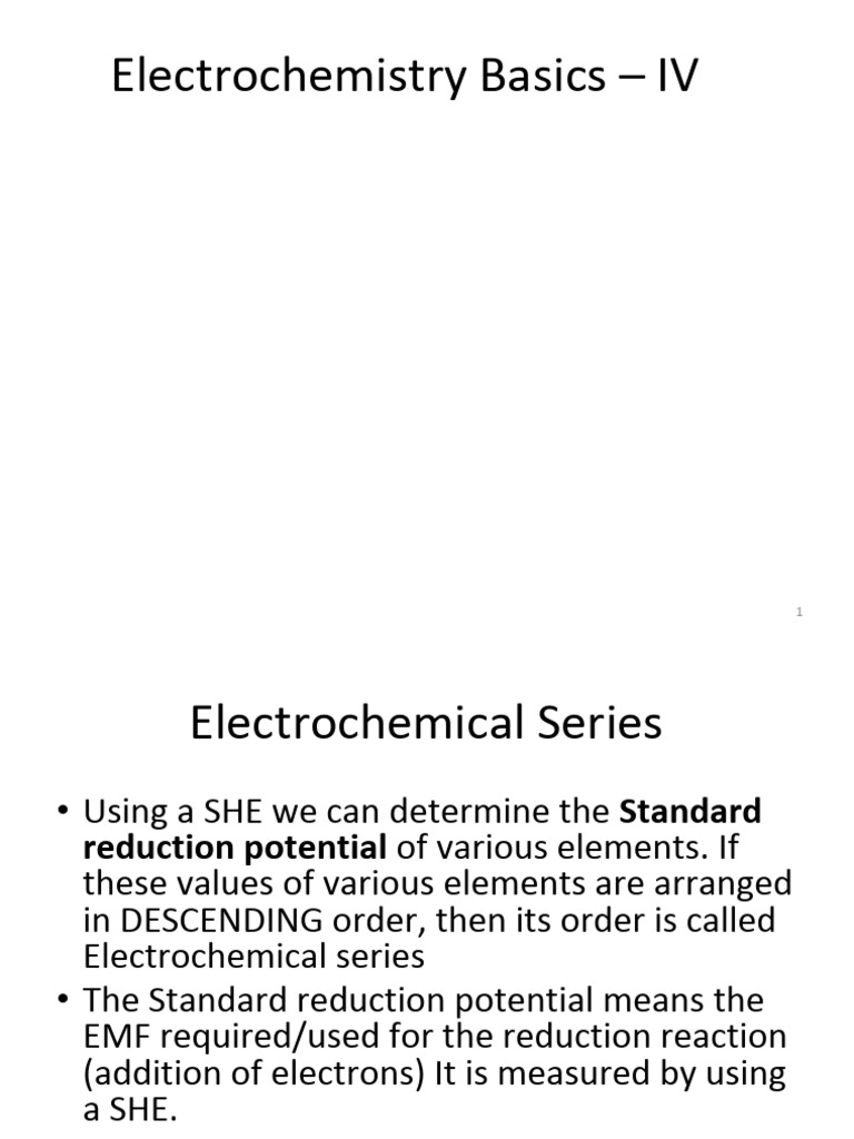 Electrochem 4 | PDF