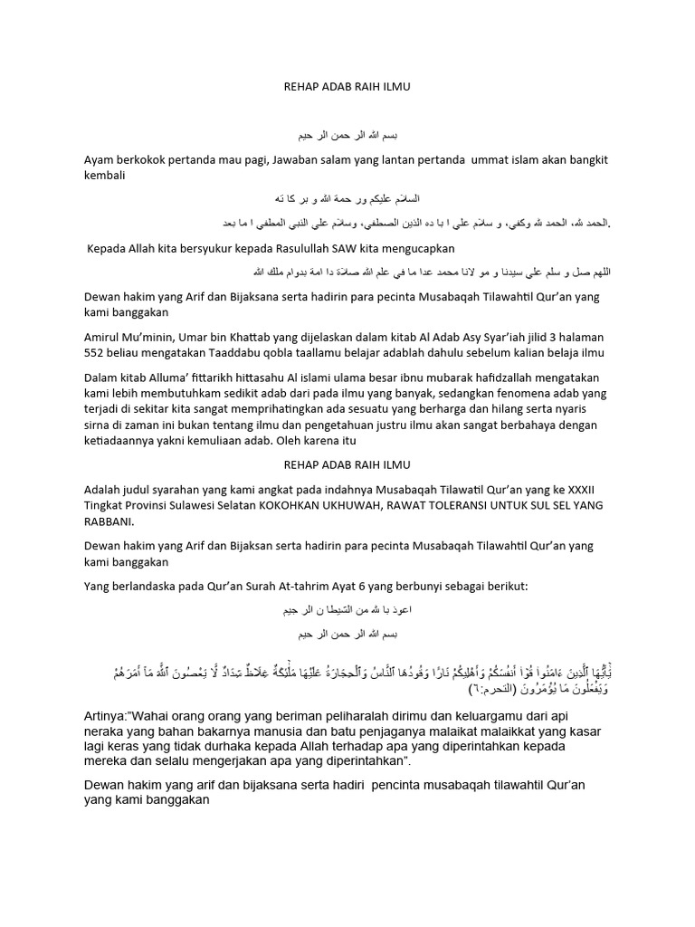 Rehap Adab Raih Ilmu | PDF