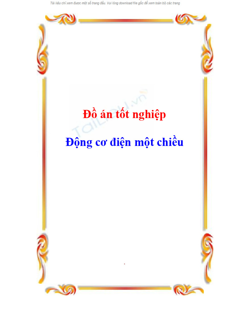 Tailieuxanh Datn Dong Co Dien Mot Chieu 7225 | PDF