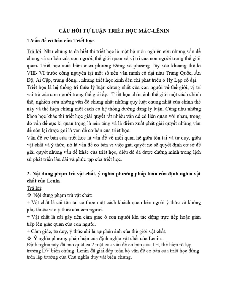 13 vấn đề THML | PDF