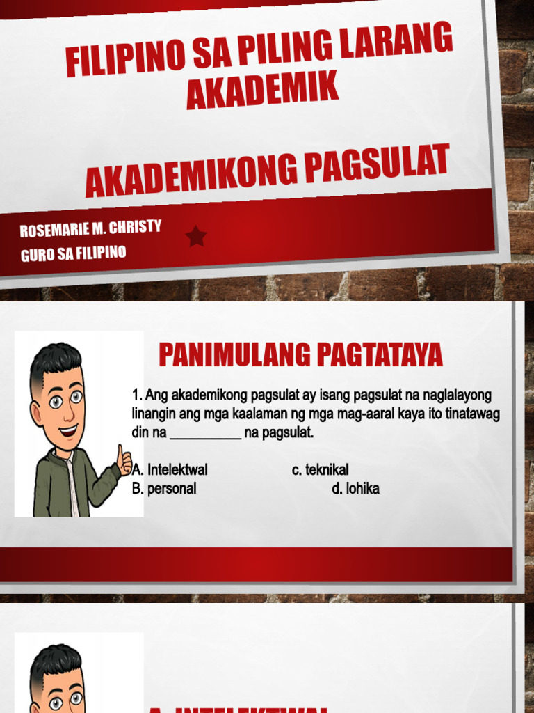 M1 Akademikong Pagsulat | PDF