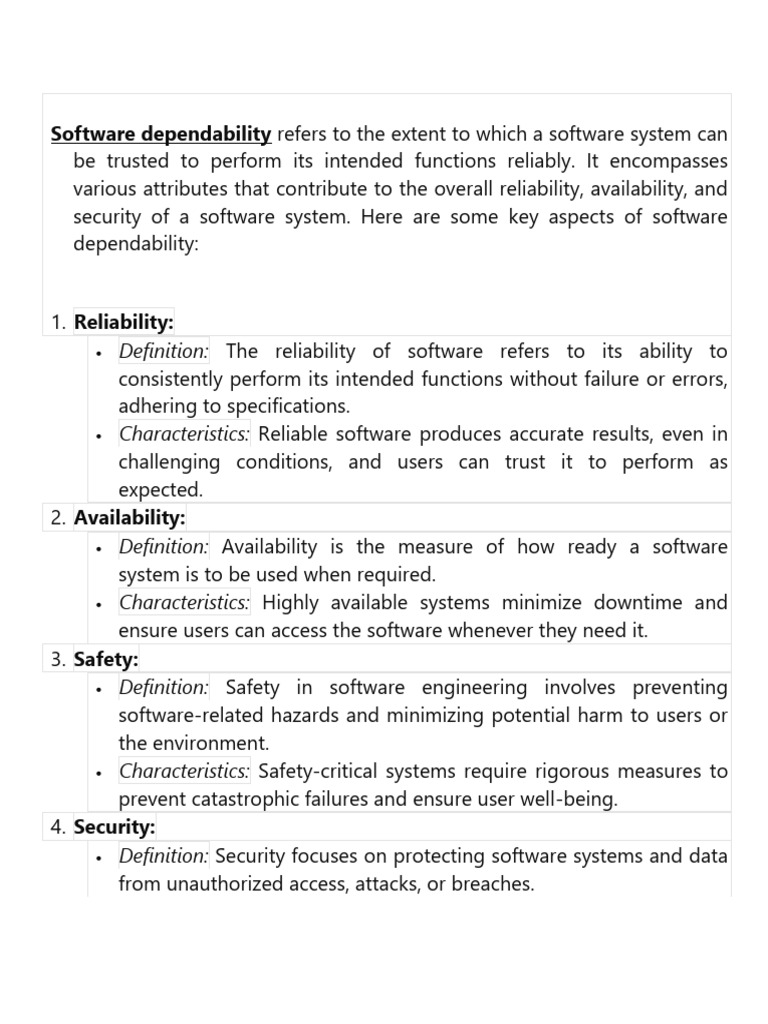 Software | PDF | Reliability Engineering | Security