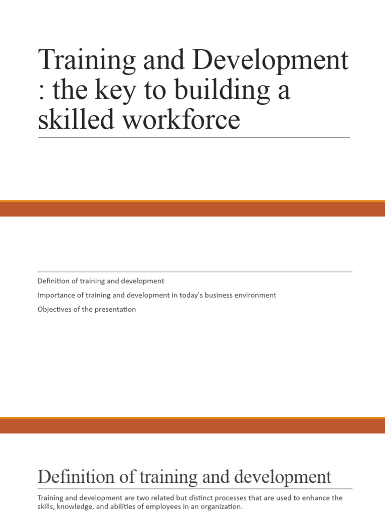 Training and Development | PDF