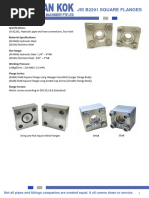 JIS B2291 Square Flanges Overview | PDF