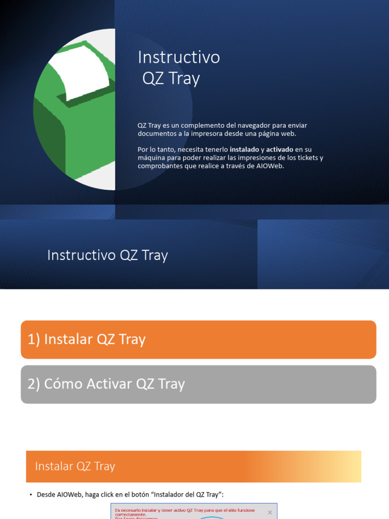Instructivo QZTray | PDF | Negocios
