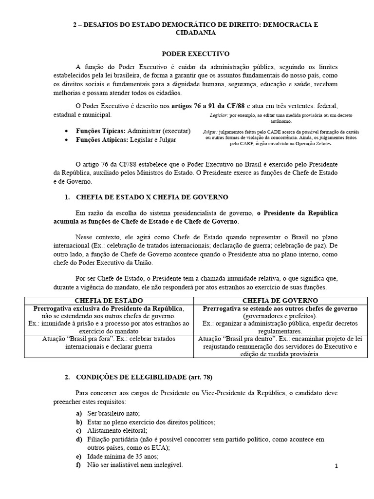 2.2 Poder Executivo | PDF | Política