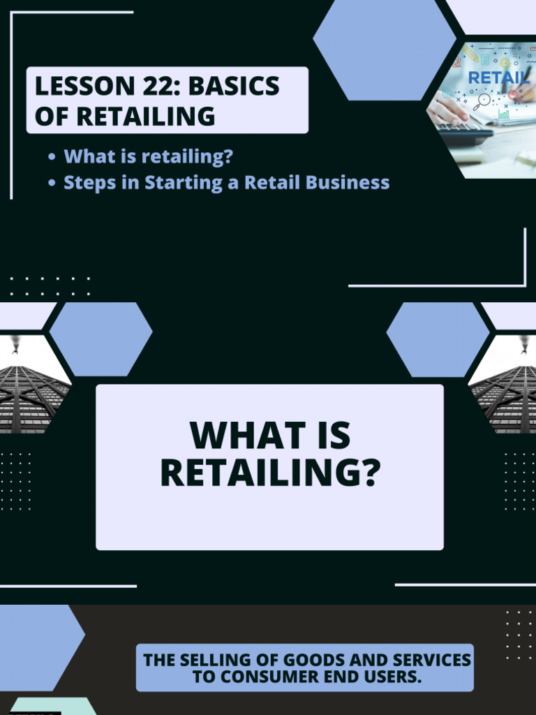 Lesson 22 Basics of Retailing | PDF