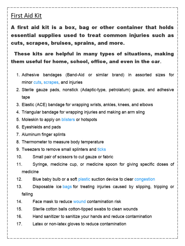 First Aid Kit | PDF