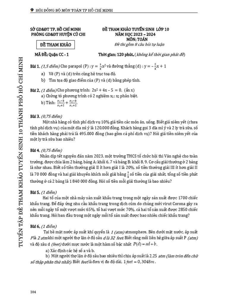 Toán 10 (C Chi) | PDF