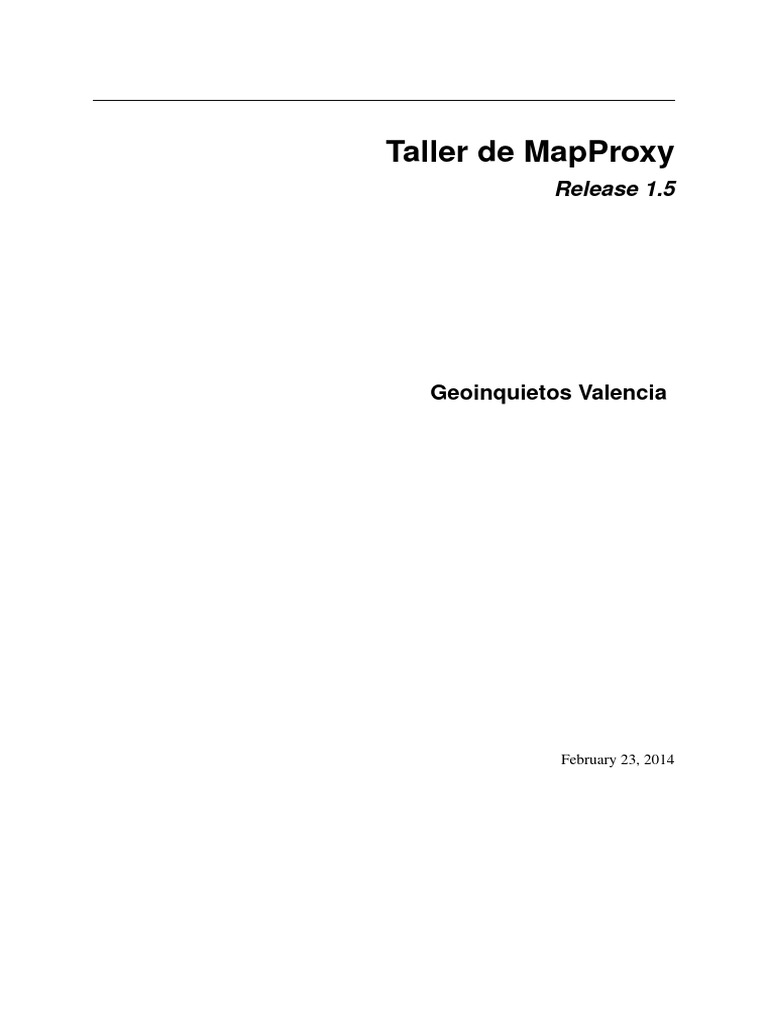 Taller MapProxy: Introducción y Uso | PDF | Servidor HTTP Apache ...