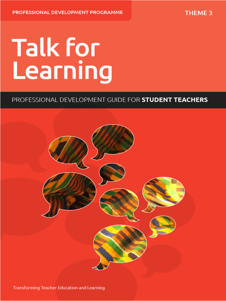 Talk For Learning: Professional Development Guide For | PDF | Teachers ...