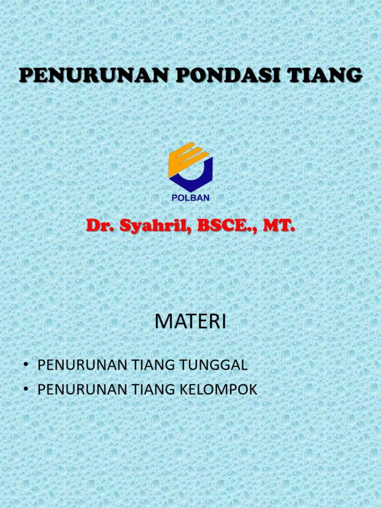 Penurunan-Pondasi-Tiang-Ok | PDF