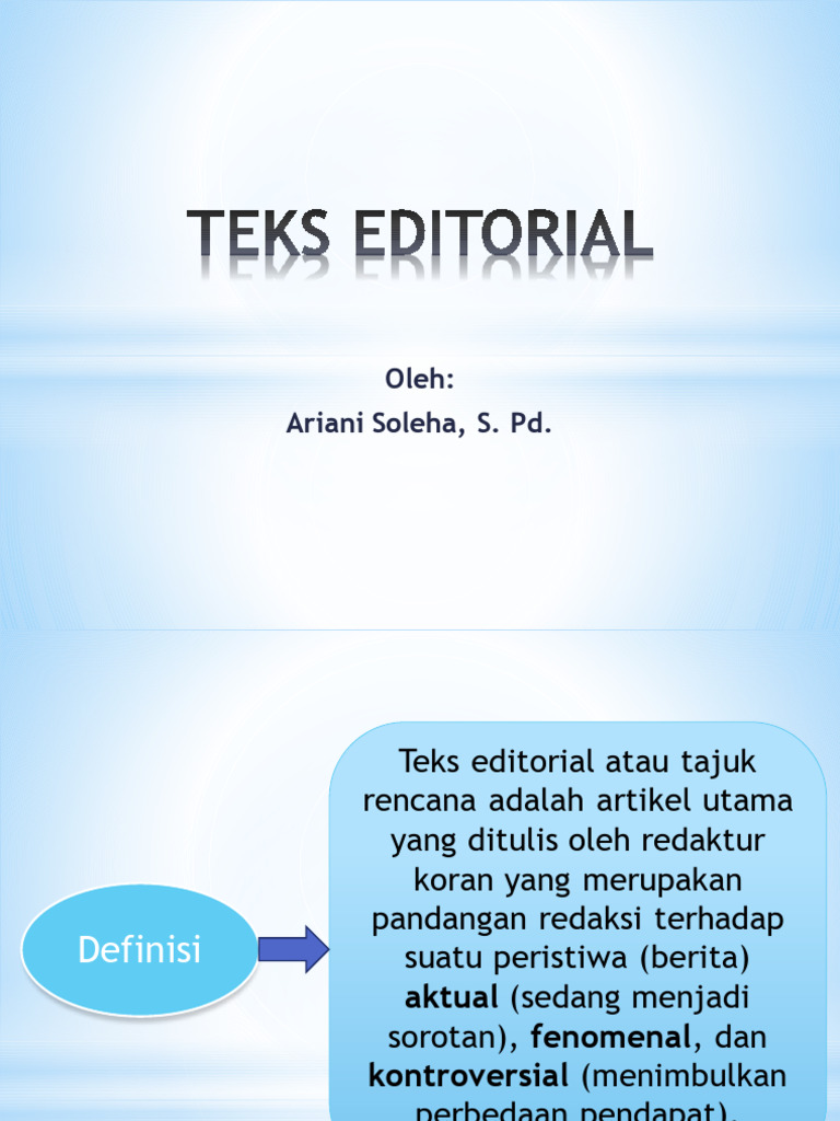 Teks Editorial | PDF