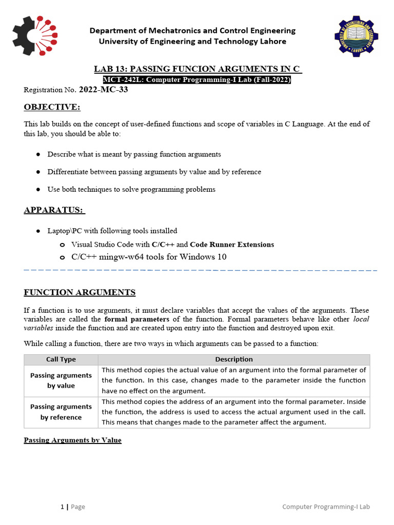 MCT-242L CP1 2022 LM13 33 | PDF | Pointer (Computer Programming) | Parameter (Computer Programming)