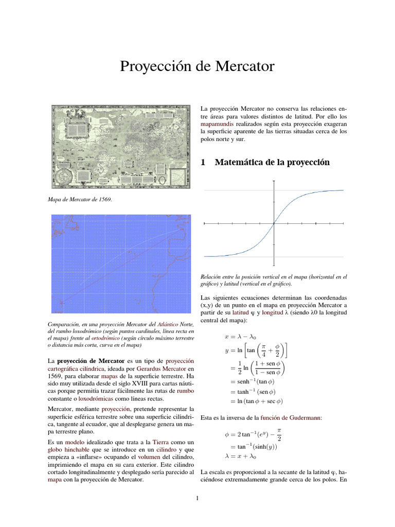 Proyección de Mercator: Historia y Uso | PDF