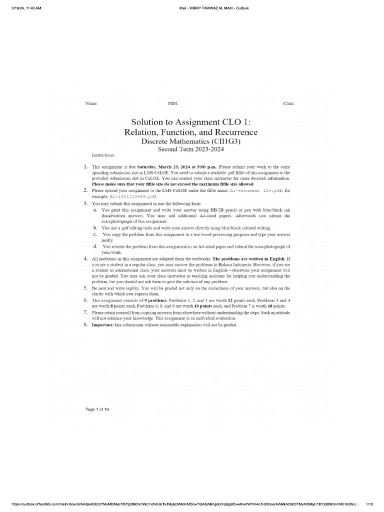 Assignment CLO 1 | PDF