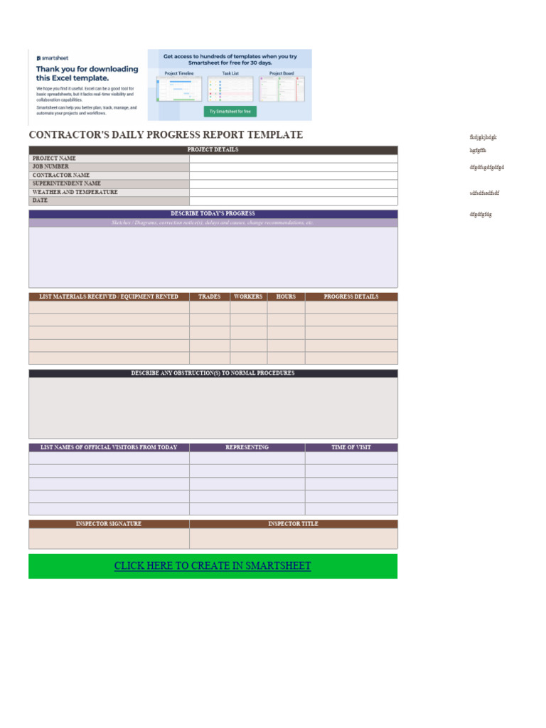 Contractor Daily Report Guide | PDF