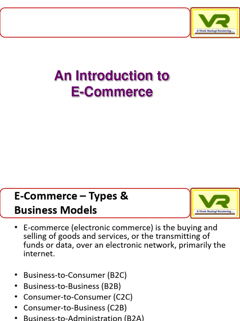 Ecom Introduction Notes v1 | PDF | Marketing | Warehouse