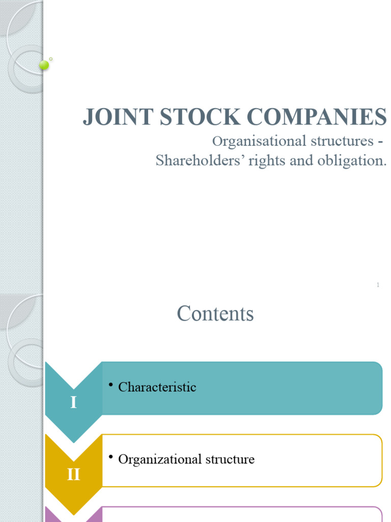 Joint Stock Companies 22 | PDF | Business | Law