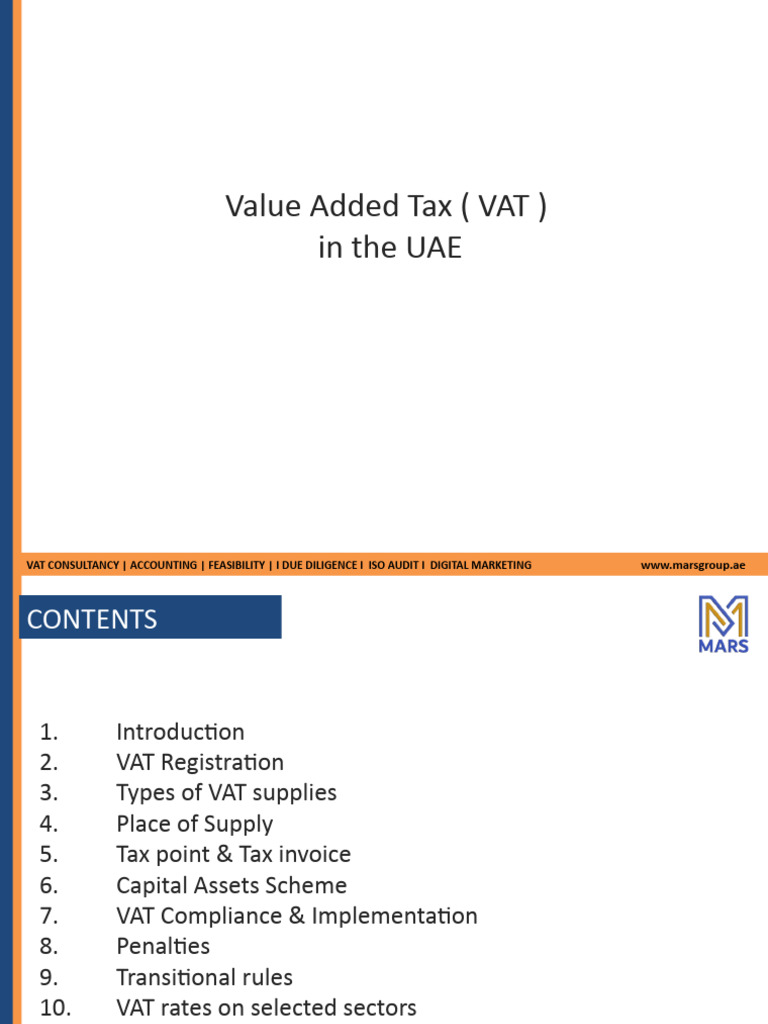 UAE VAT Overview and Compliance Guide | PDF | Value Added Tax | Taxes