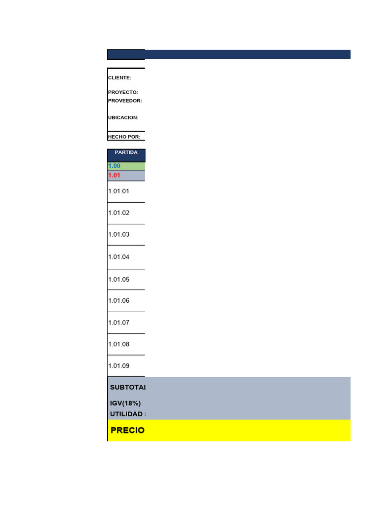 Presupuestos y Apu para La Implementacion de Equipos de Seguridad-Josshi E.I.R.L. | PDF ...