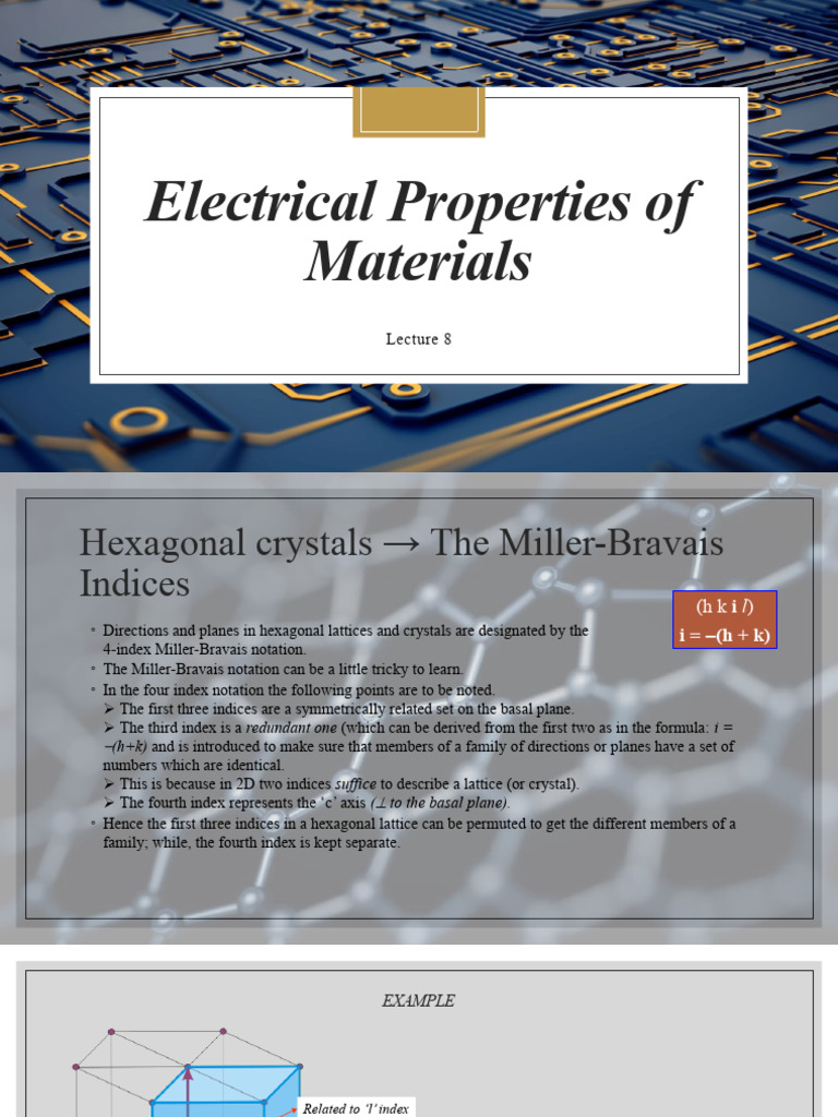 Mid_Lecture_hexagonal Miller indices | PDF | Crystal Structure ...