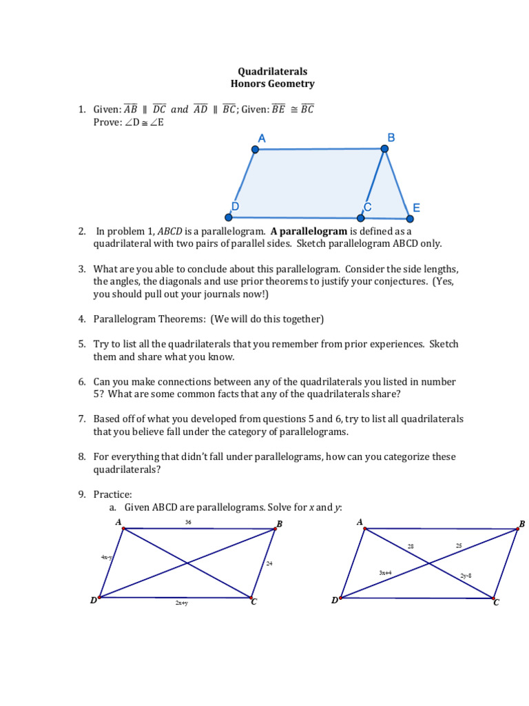1 Quadril'aterals | PDF | Classical Geometry | Euclidean Plane Geometry