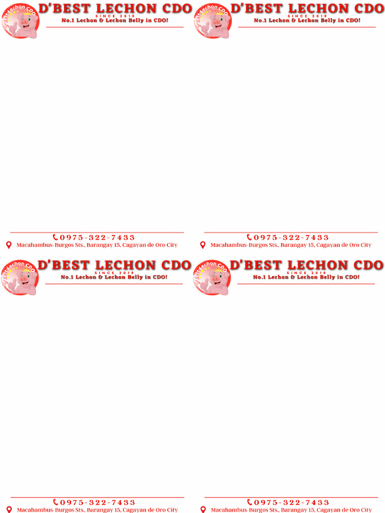 DBest Lechon CDO Note | PDF