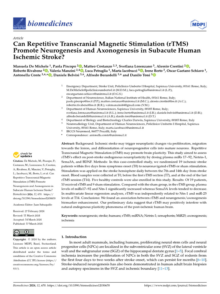 Biomedicines 12 00670 v3 | PDF | Science & Mathematics