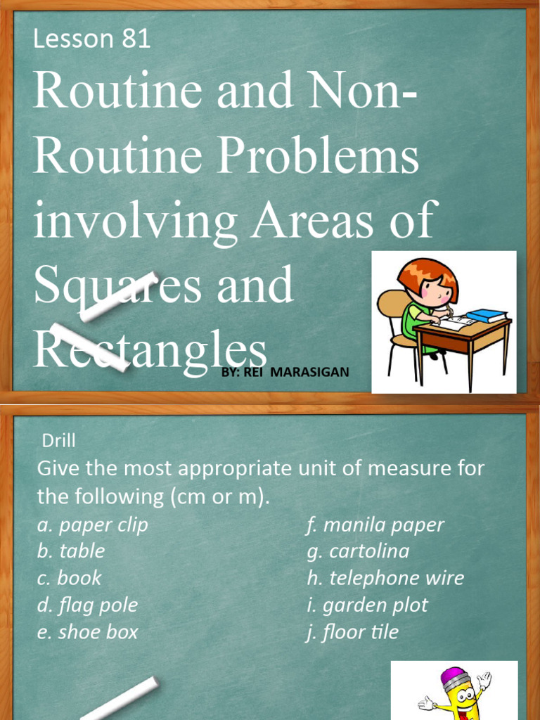 Math 3 Ppt Q3 Lesson 81 Routine And Non Routine Problems Involving Pdf