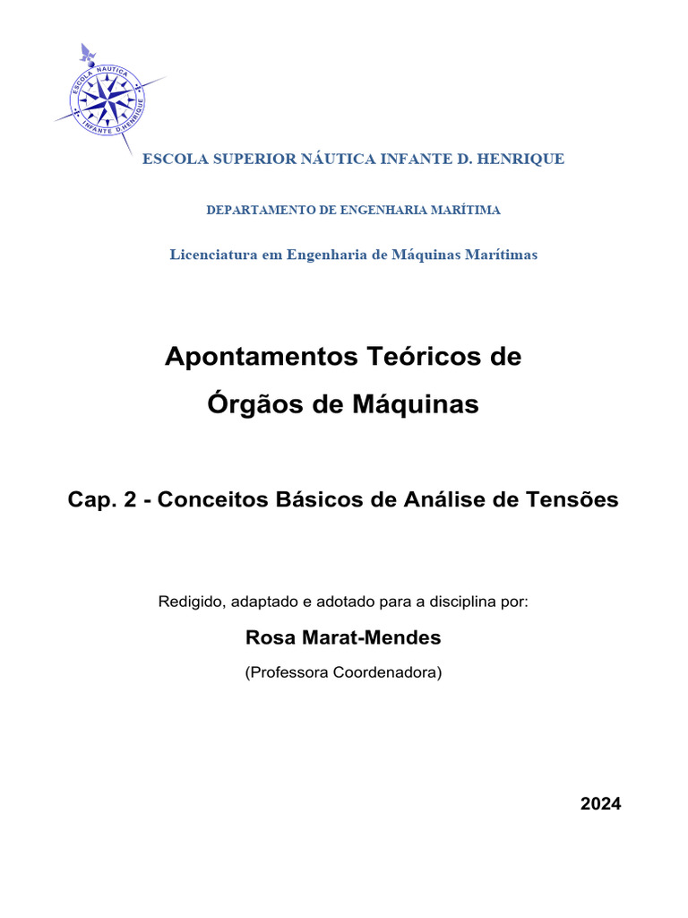 02 - Conceitos Basicos Analise de Tensões | PDF | Estresse (Mecânica) | Flexão (Física)