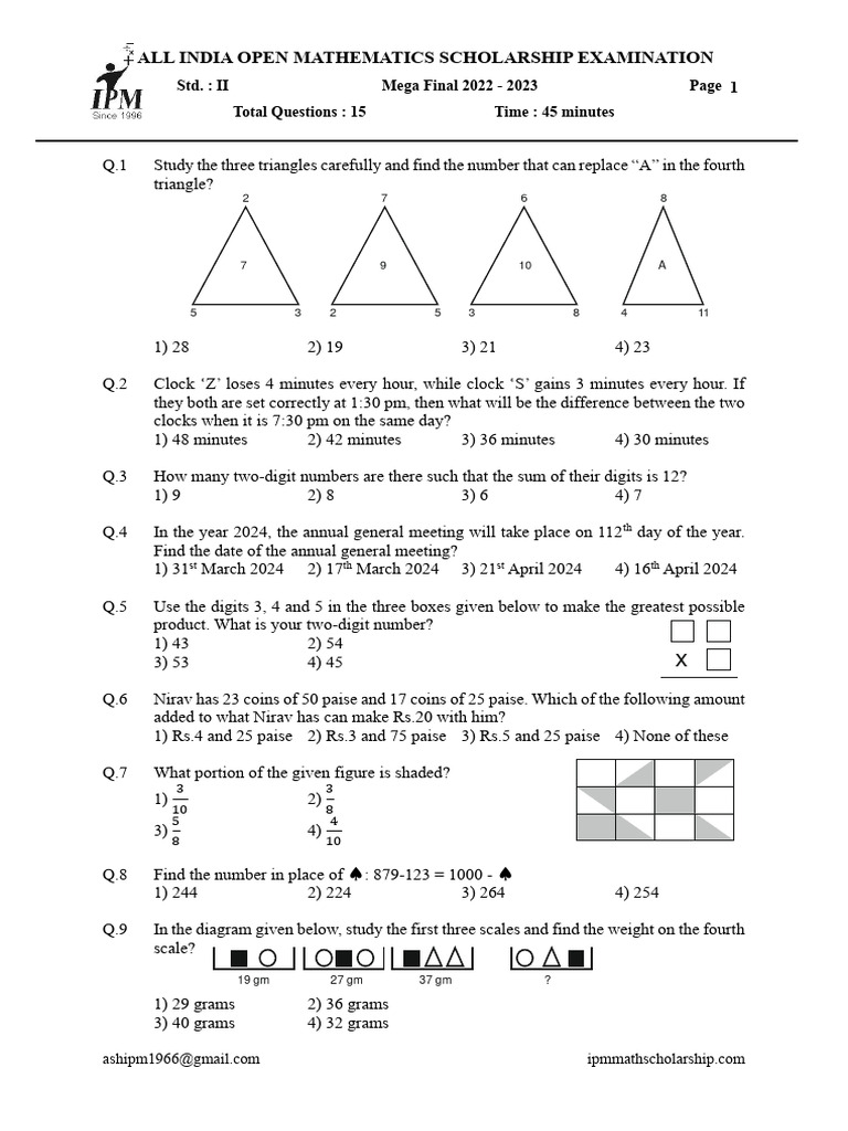 2nd Mega Final 2022-2023 | PDF | Arithmetic | Mathematics