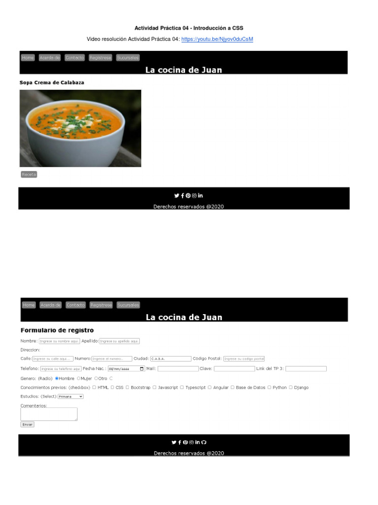 Actividad Práctica 04 - Introducción A CSS | PDF
