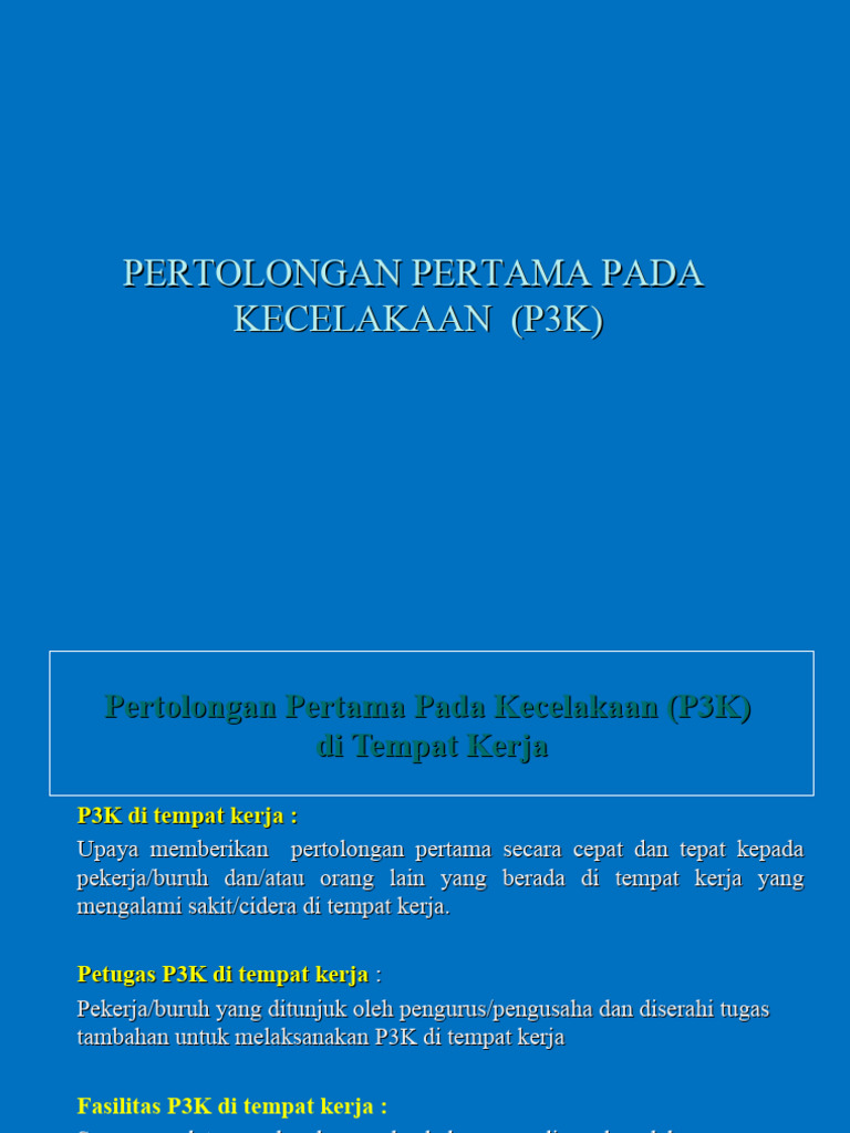 Pertolongan Pertama Pada Kecelakaan - p3k | PDF