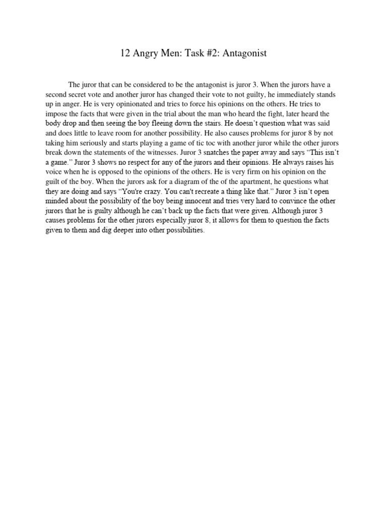 12 Angry Men TasksDocument | PDF | Law