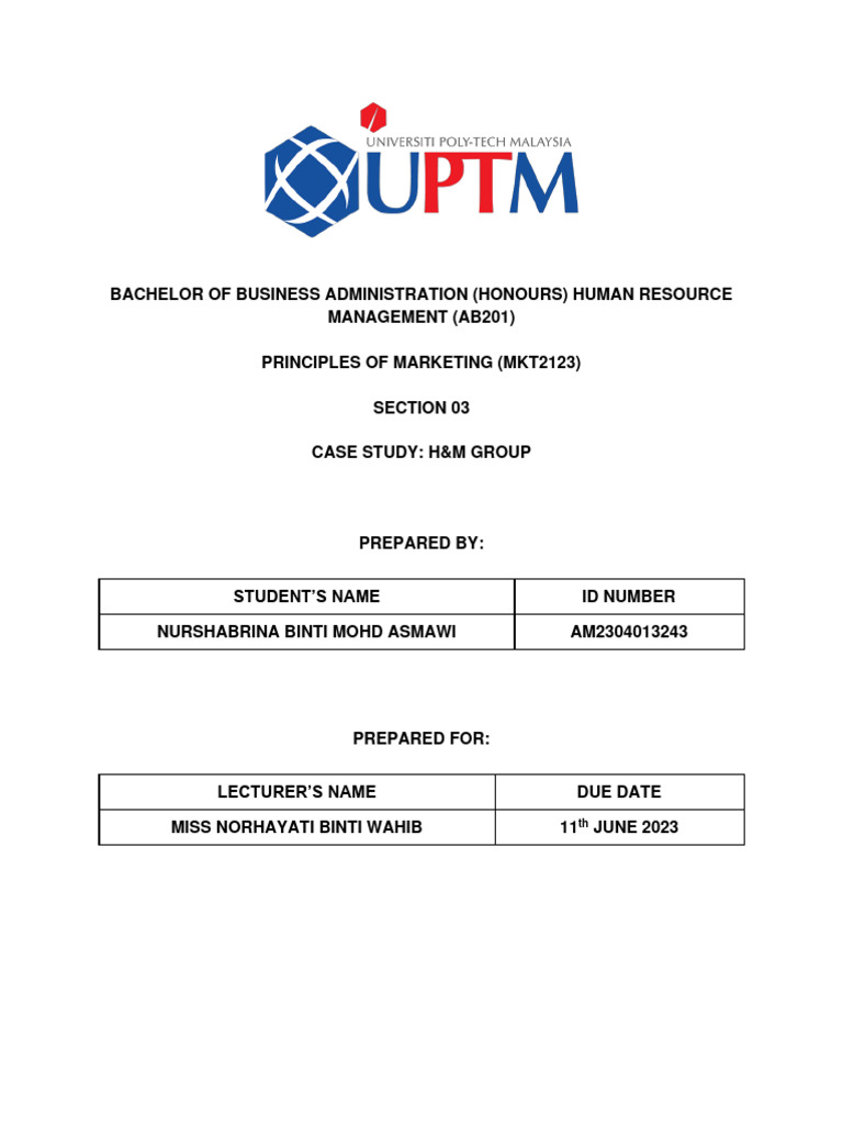 H&M - Case Study | PDF